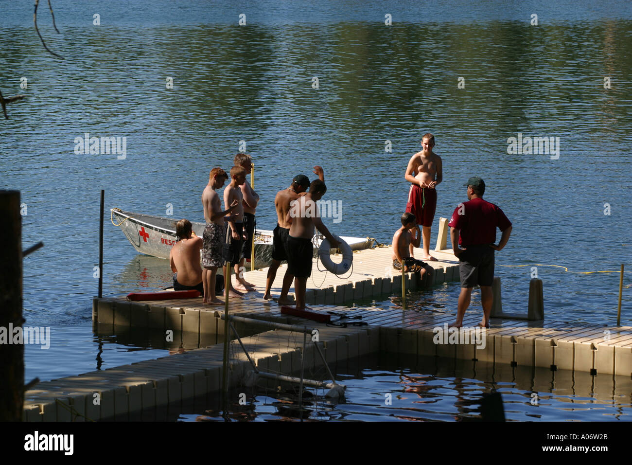 These Boy Scouts are working on learning about life saving for a merit ...