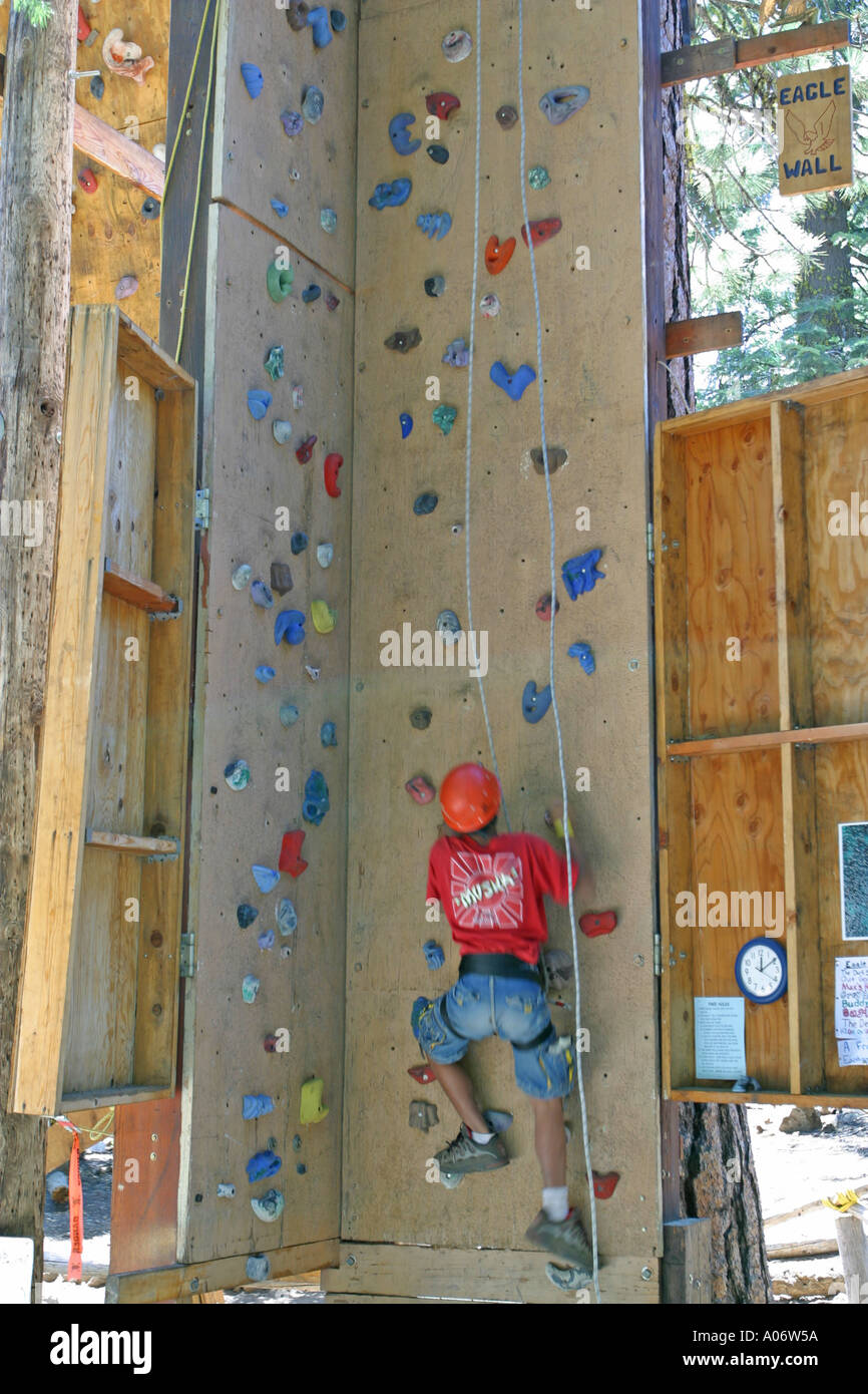 The boys are learning to do rock and elevation climbing Stock Photo - Alamy