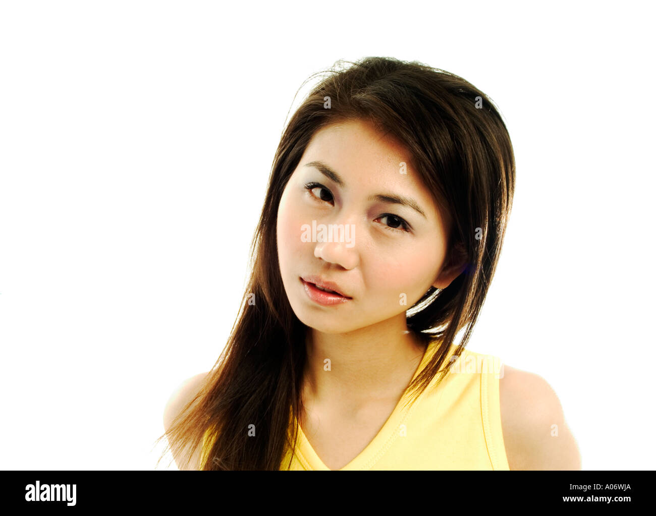 contemporary studio portrait asian girl Stock Photo - Alamy