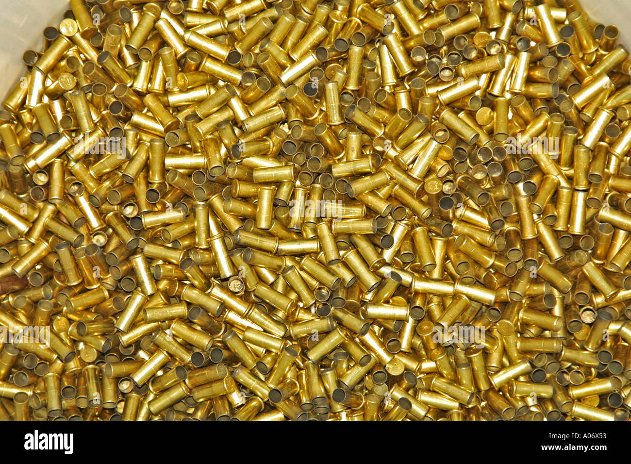 This is a pile of empty 22 caliber shells Stock Photo - Alamy