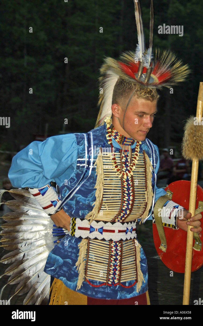 Boy Scouts in authentic Indian costumes dance the traditional dances ...