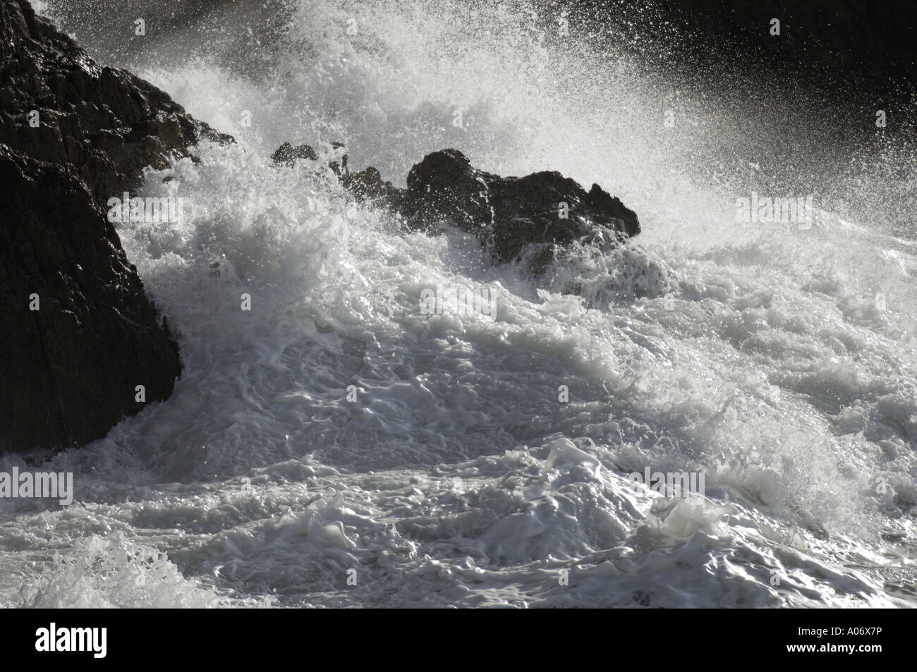 Stormy seas South Stack Holy Island Wales UK Stock Photo - Alamy