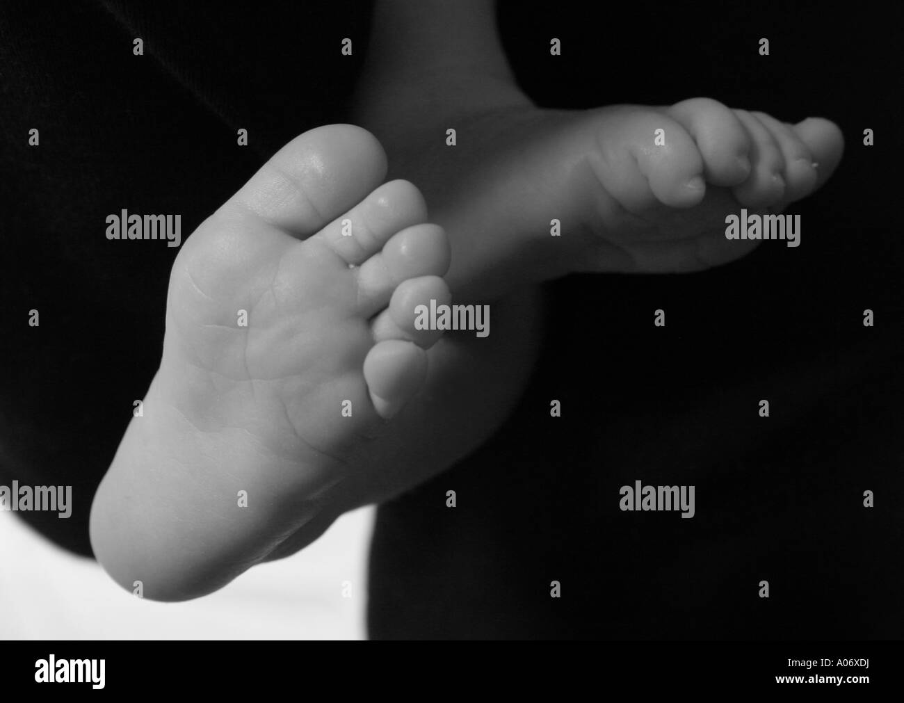Black baby feet Black and White Stock Photos & Images - Alamy