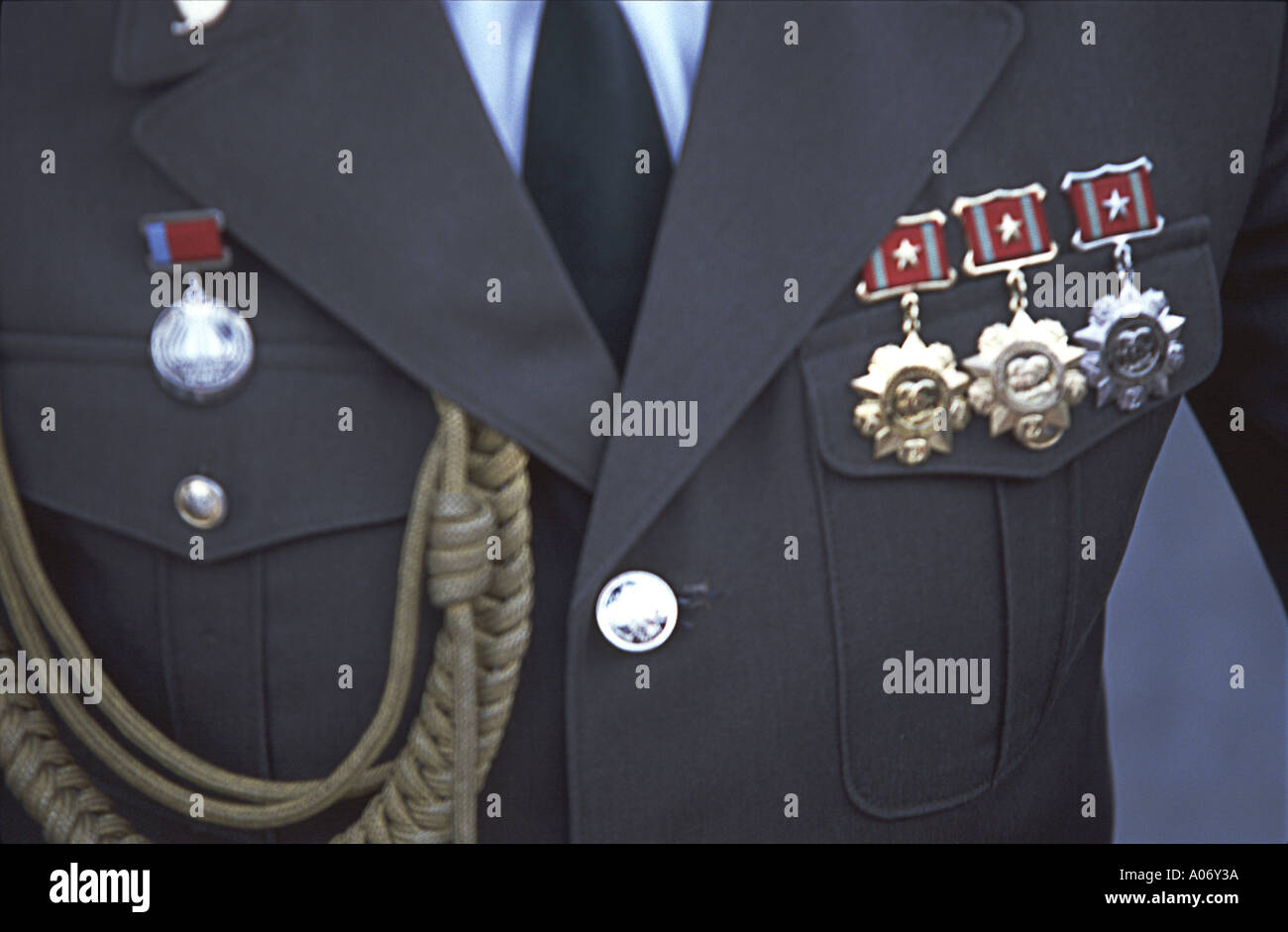Medals on a Russian soldier's uniform Stock Photo - Alamy