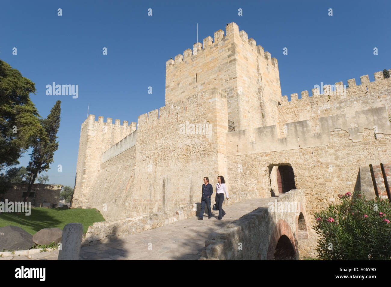 Lisbon, Portugal. Castelo de Sao Jorge. St George's Castle Stock Photo ...