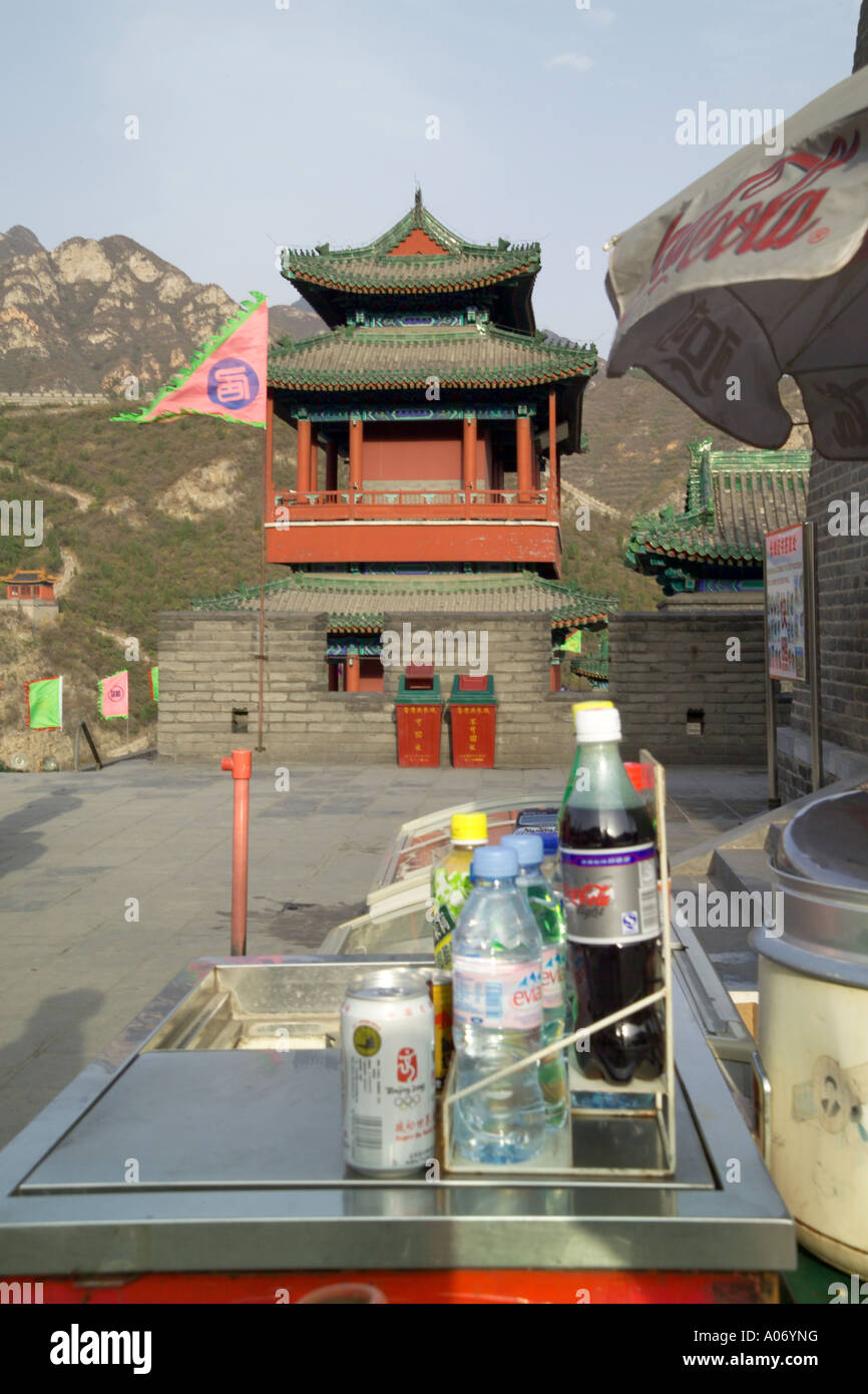 refreshment stall at the Great Wall at Xingshu Stock Photo - Alamy