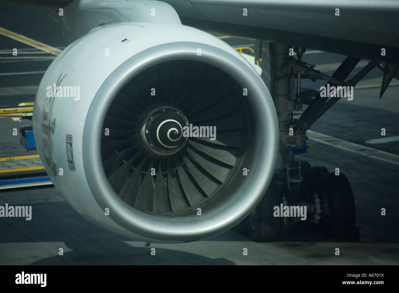 Emirates plane engine at dubai international airport united arab ...