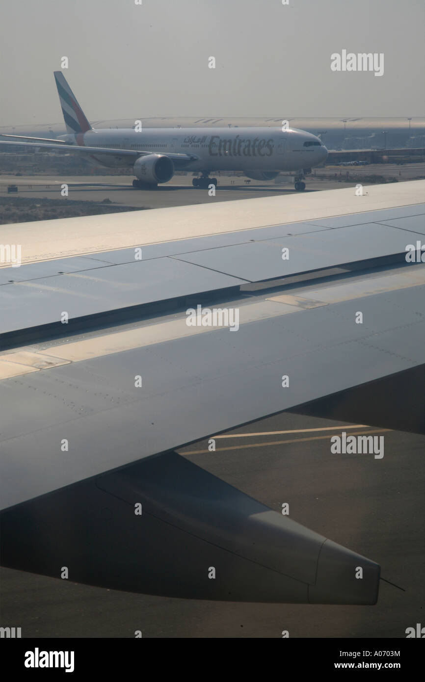 Emirates plane at dubai international airport united arab emirates uae ...