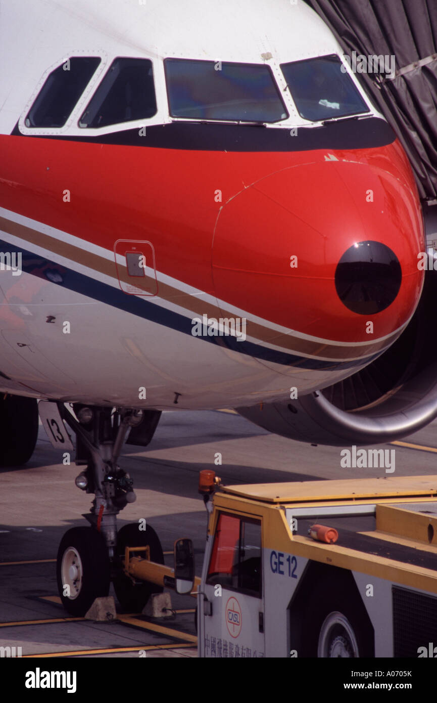 Airplane nose detail closeup Stock Photo - Alamy