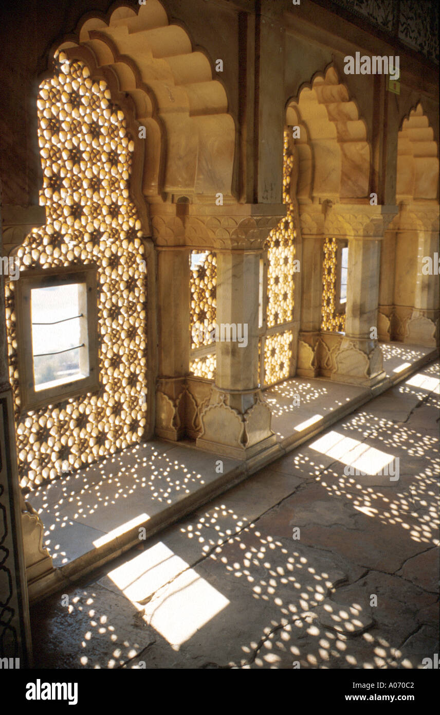Carved Windows Amber Fort, Rajasthan, India Stock Photo - Alamy
