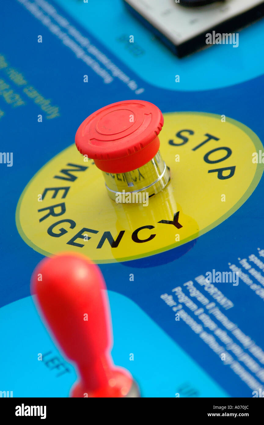 Emergency stop broken button hi-res stock photography and images - Alamy