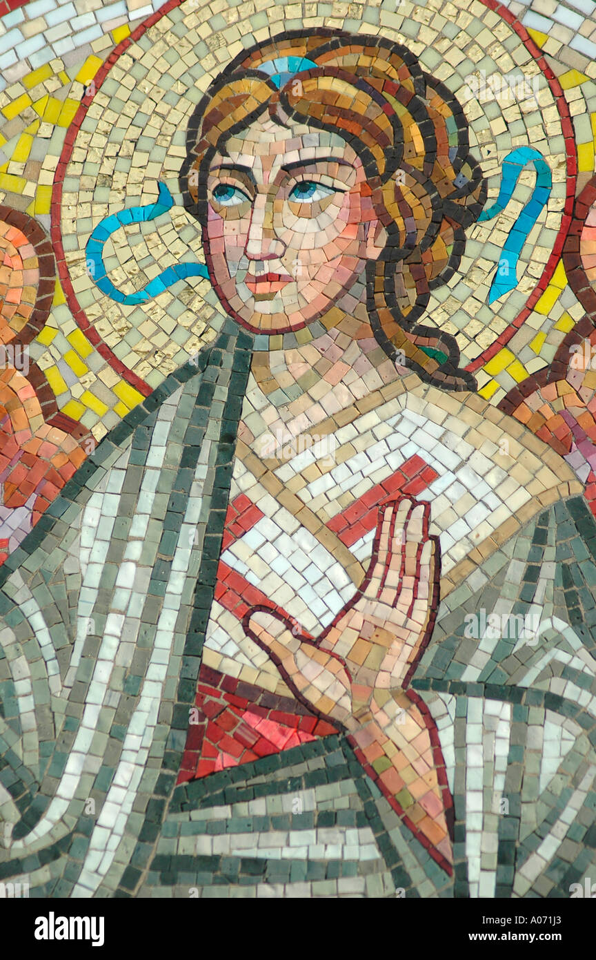 Byzantine Catholic church and its glass art and crosses and Icons and ...
