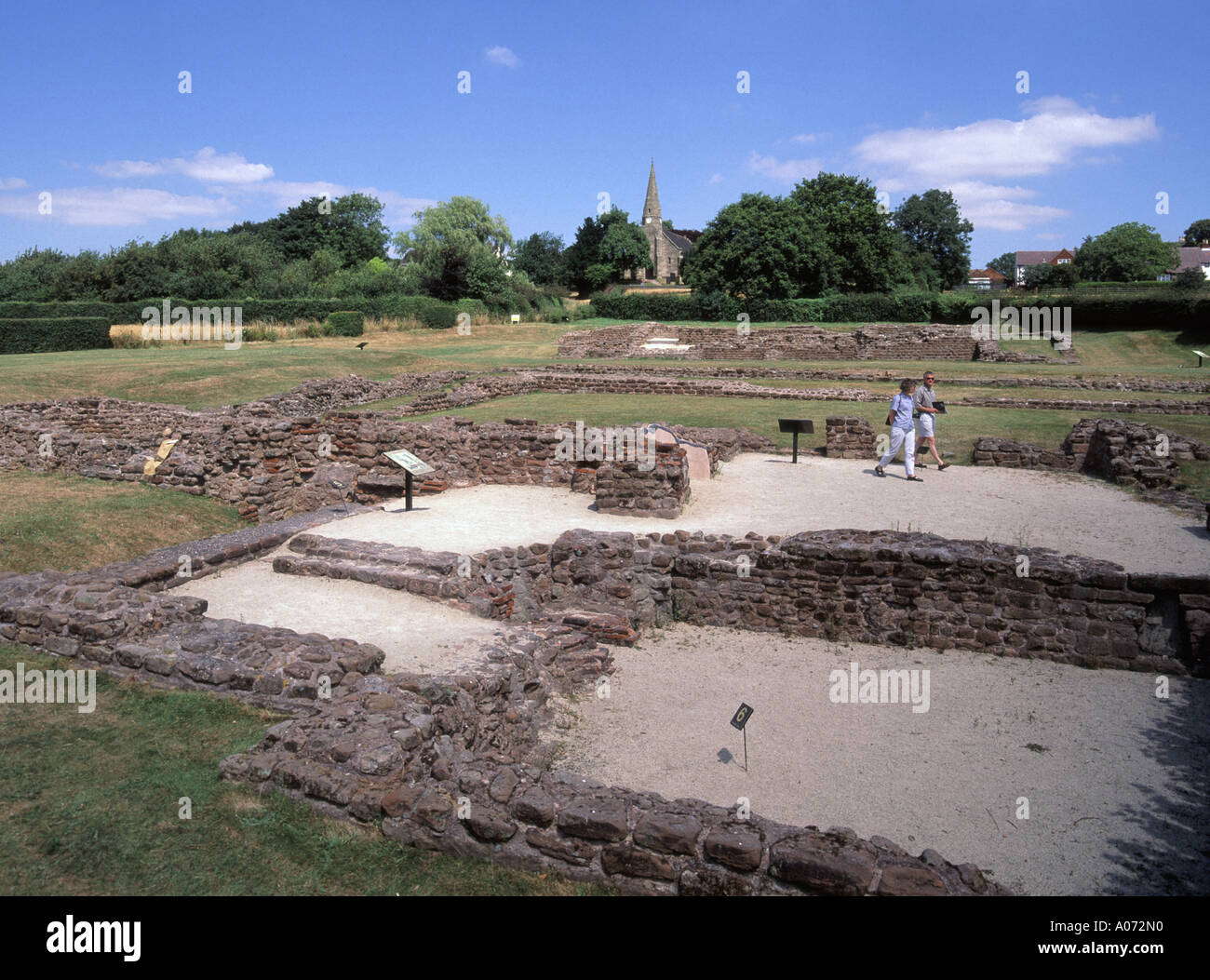 Historical Roman Empire ancient ruins of settlement layout of Letocetum ...