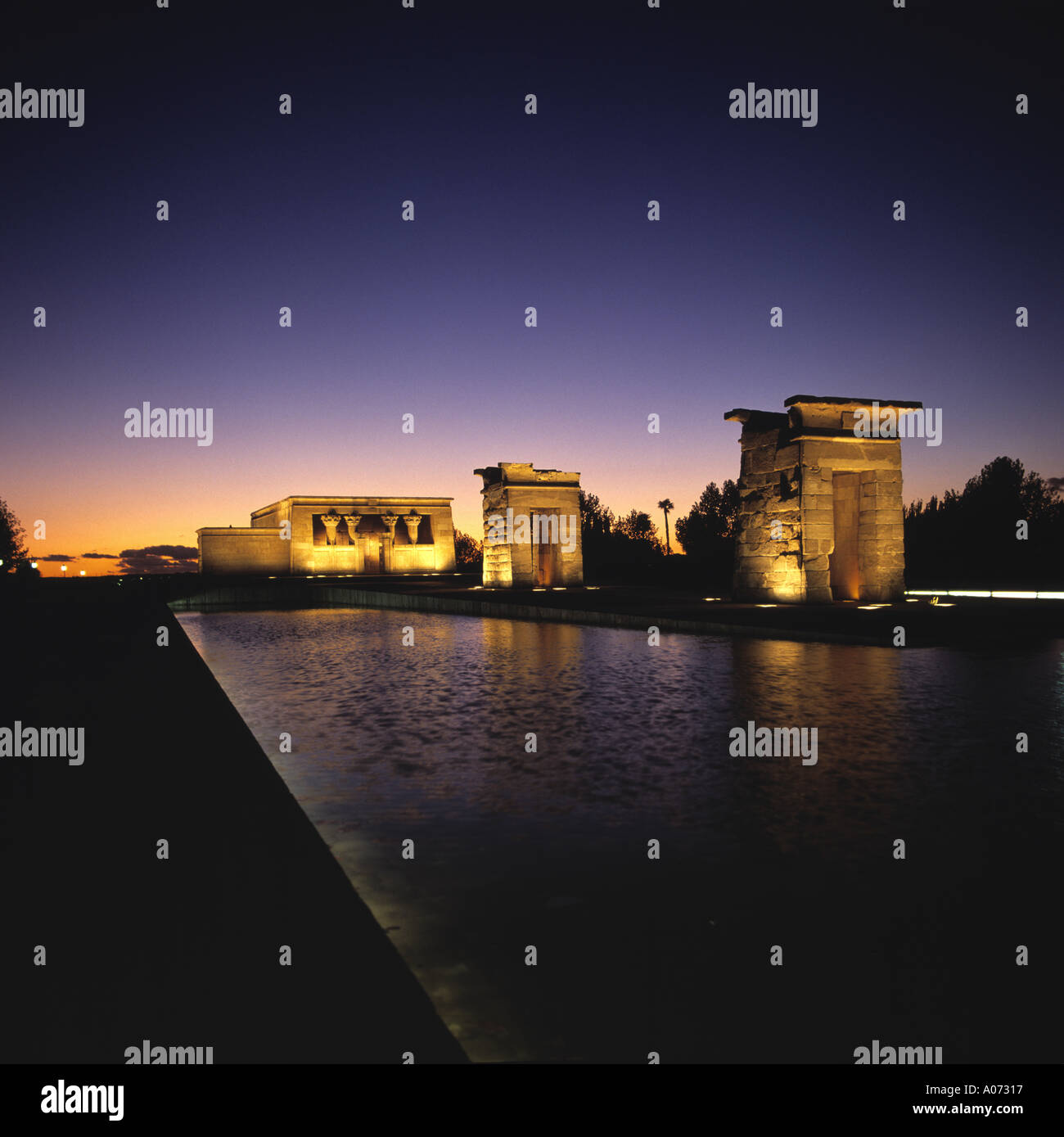 Egyptian Temple of Debod Madrid Spain Stock Photo - Alamy