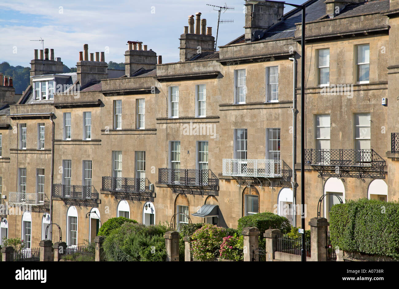 Georgian terraced housing Bathwick Hill, Bath, Somerset, England Stock Photo - Alamy