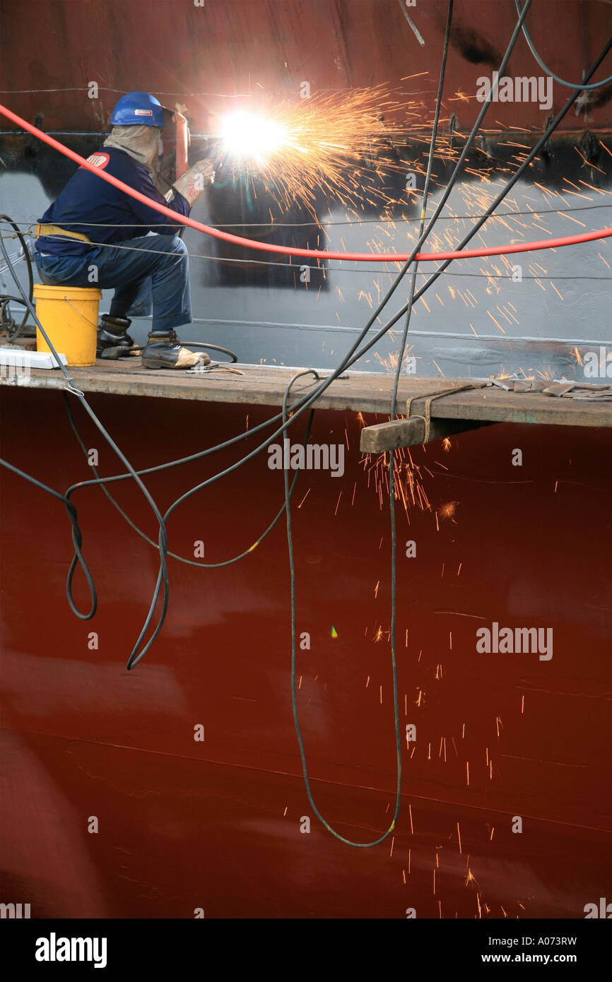 graphic detail shot of ship repair and ship painting and protective ...