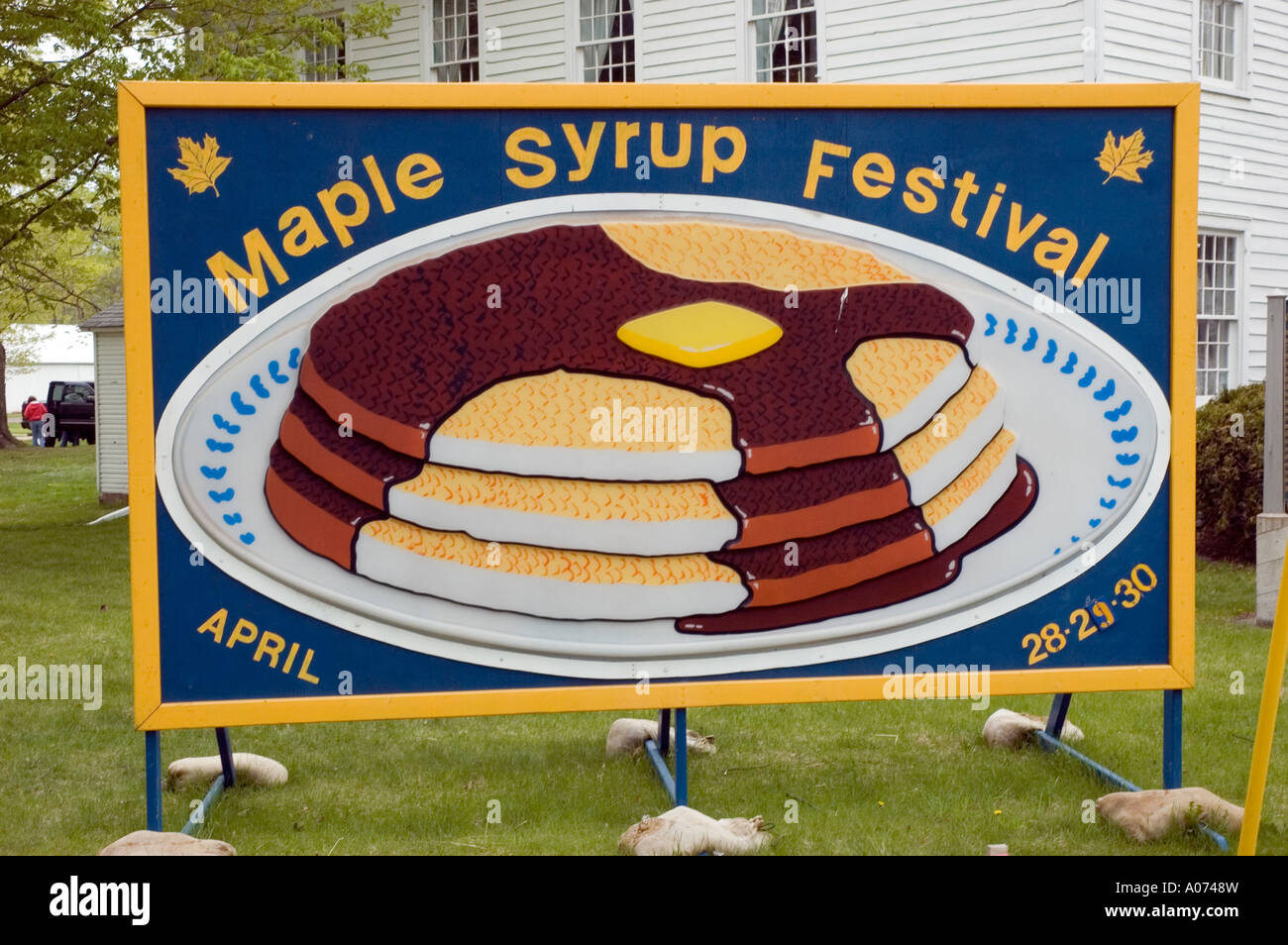 Maple Syrup Festival Main Sign Vermontville Michigan USA Stock Photo ...
