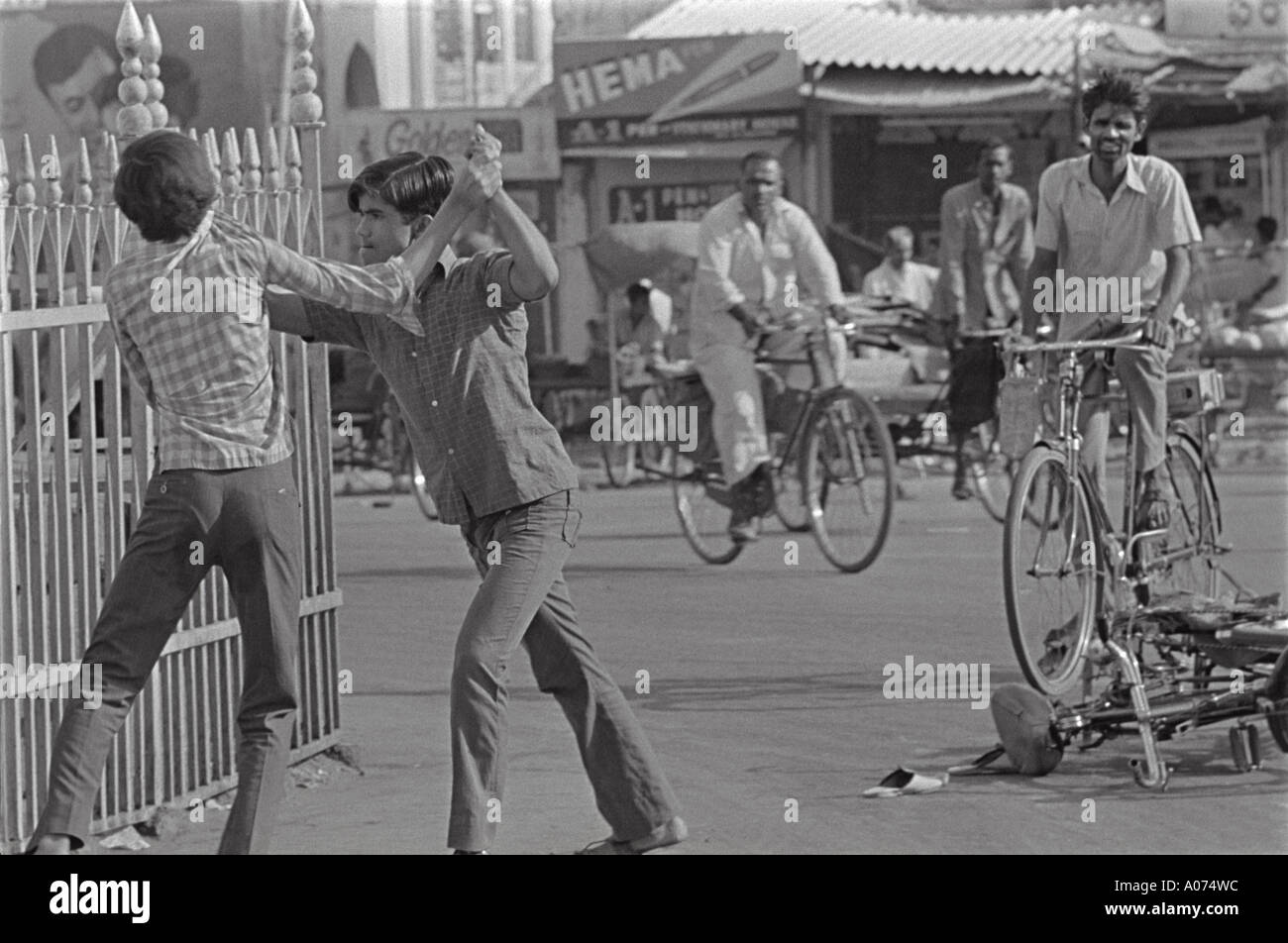 Two boys fighting outdoor hi-res stock photography and images - Alamy