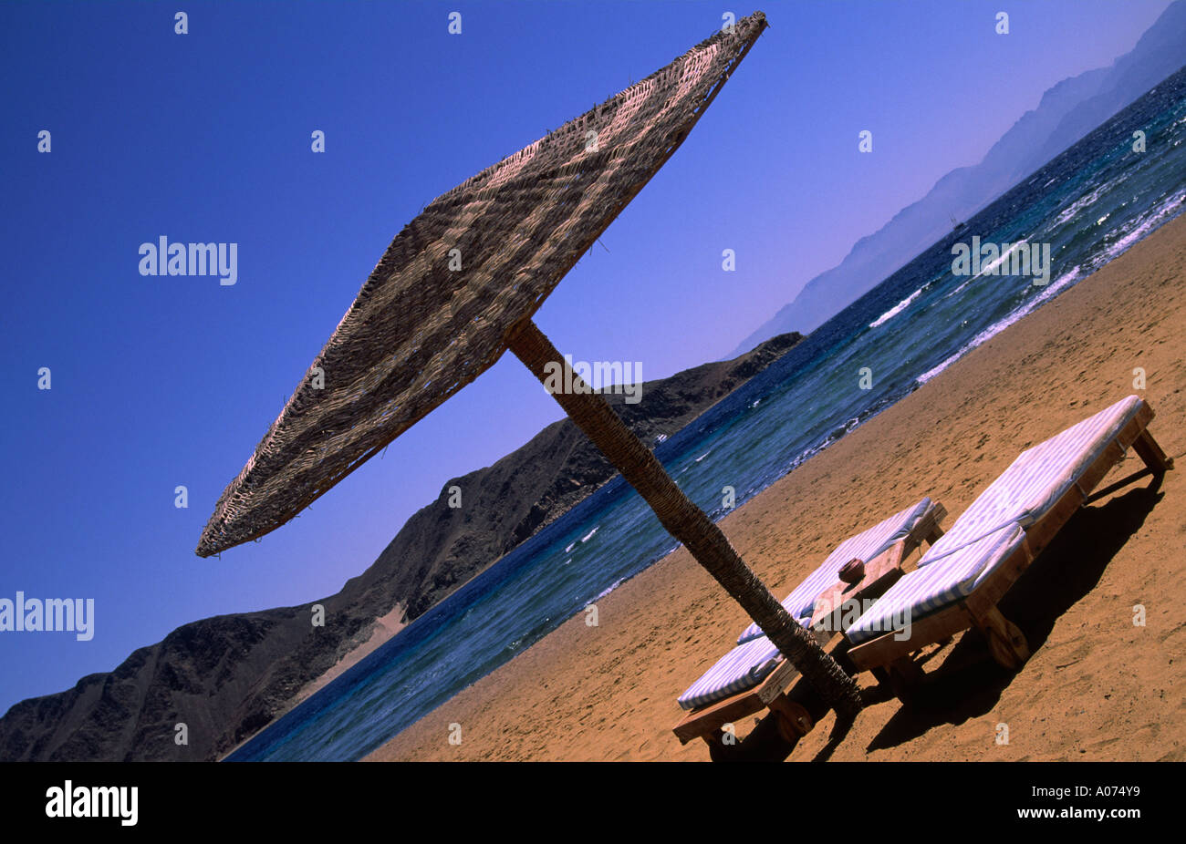 Beach at Taba Heights in Egypt Stock Photo - Alamy