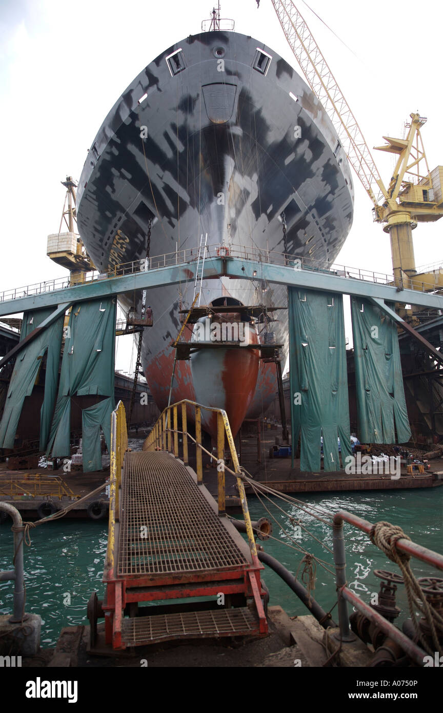 graphic detail shot of ship repair and ship painting and protective ...