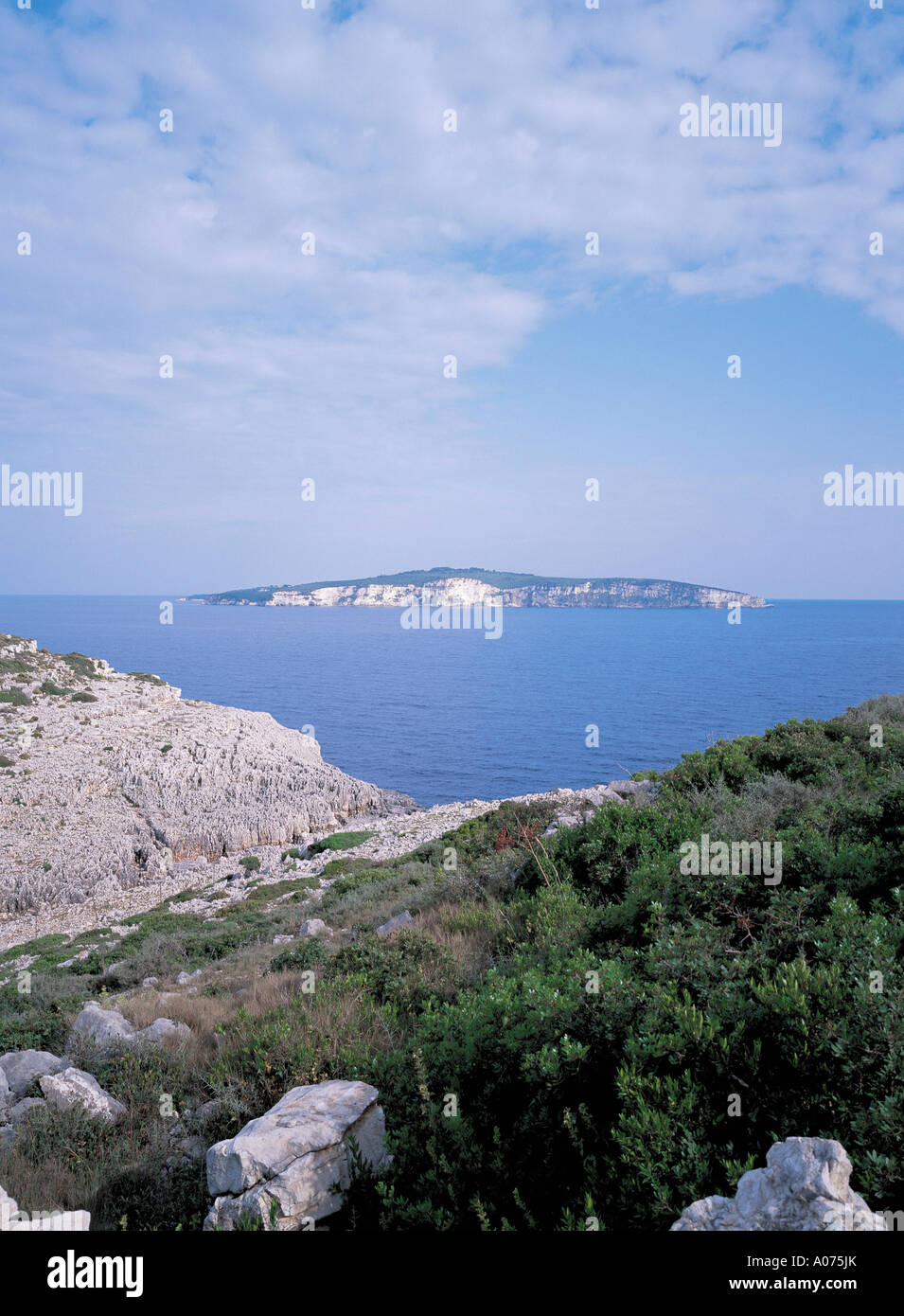 Anti Paxos Island viewed from Paxos Greece Stock Photo - Alamy