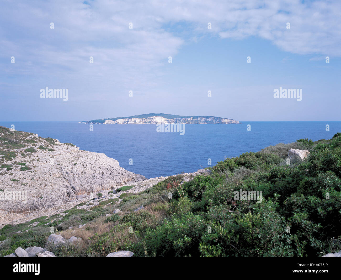 Anti Paxos Island viewed from Paxos Greece Stock Photo - Alamy