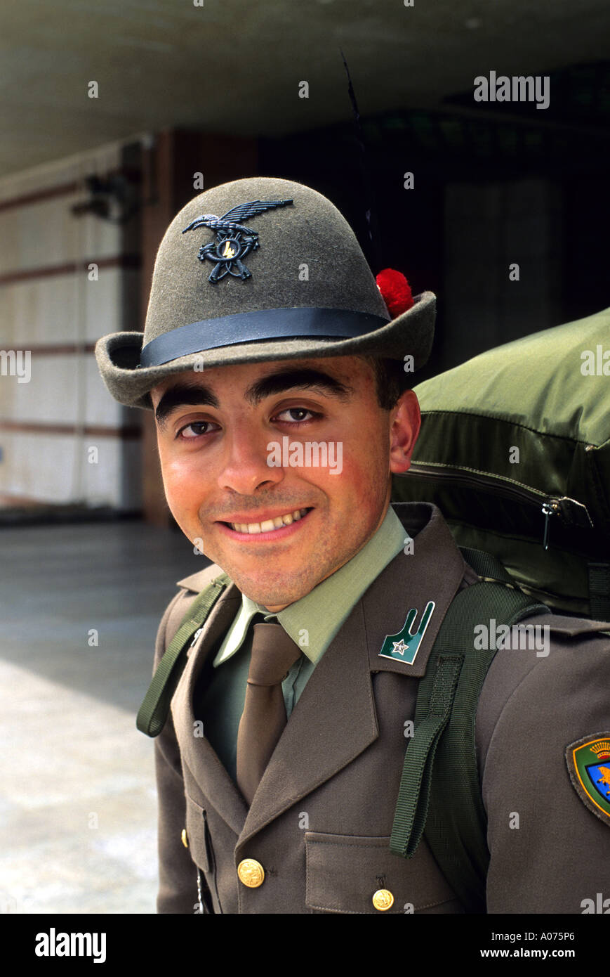 A portrait of an Italian soldier in Italy Stock Photo - Alamy