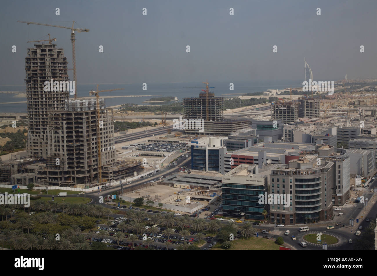 landscape view of new construction in dubai united arab emirates middle ...