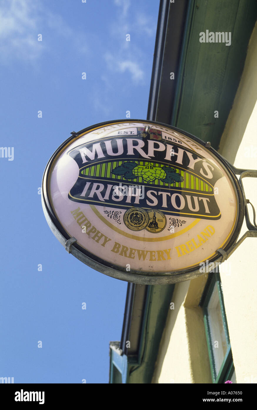 Murphy s Irish Stout sign outside a bar in County Mayo Stock Photo - Alamy