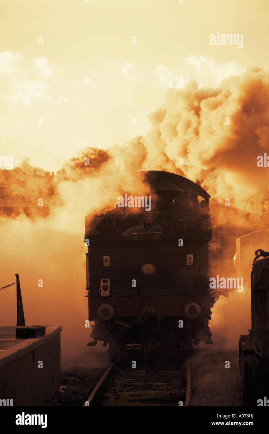 Steam locomotive enveloped in smoke and steam at the National Railway ...