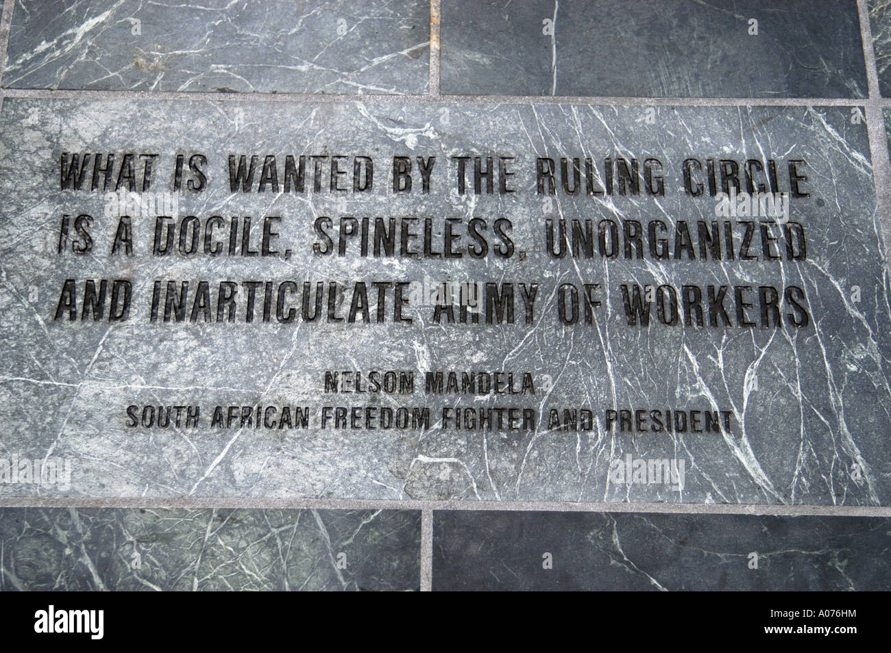 P23 058 Michigan Labor Legacy Landmark, Nelson Mandela Docile Spineless ...