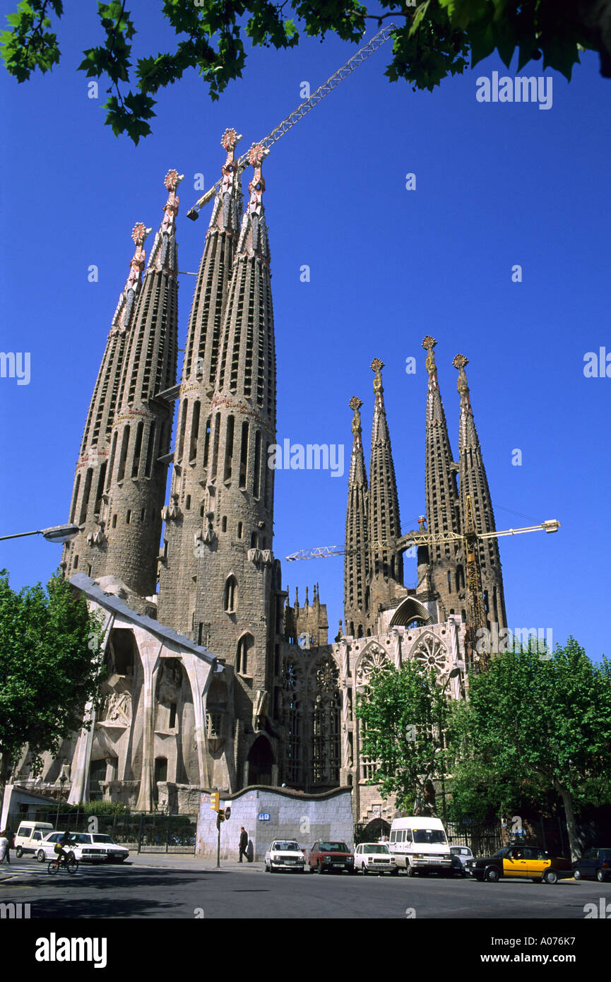 The Goudi designed Sagrdada Familia Cathedral in Barcelona, Spain Stock ...