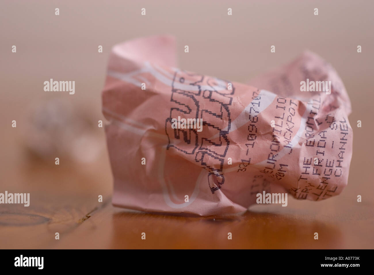 Lotto ticket screwed up hi-res stock photography and images - Alamy
