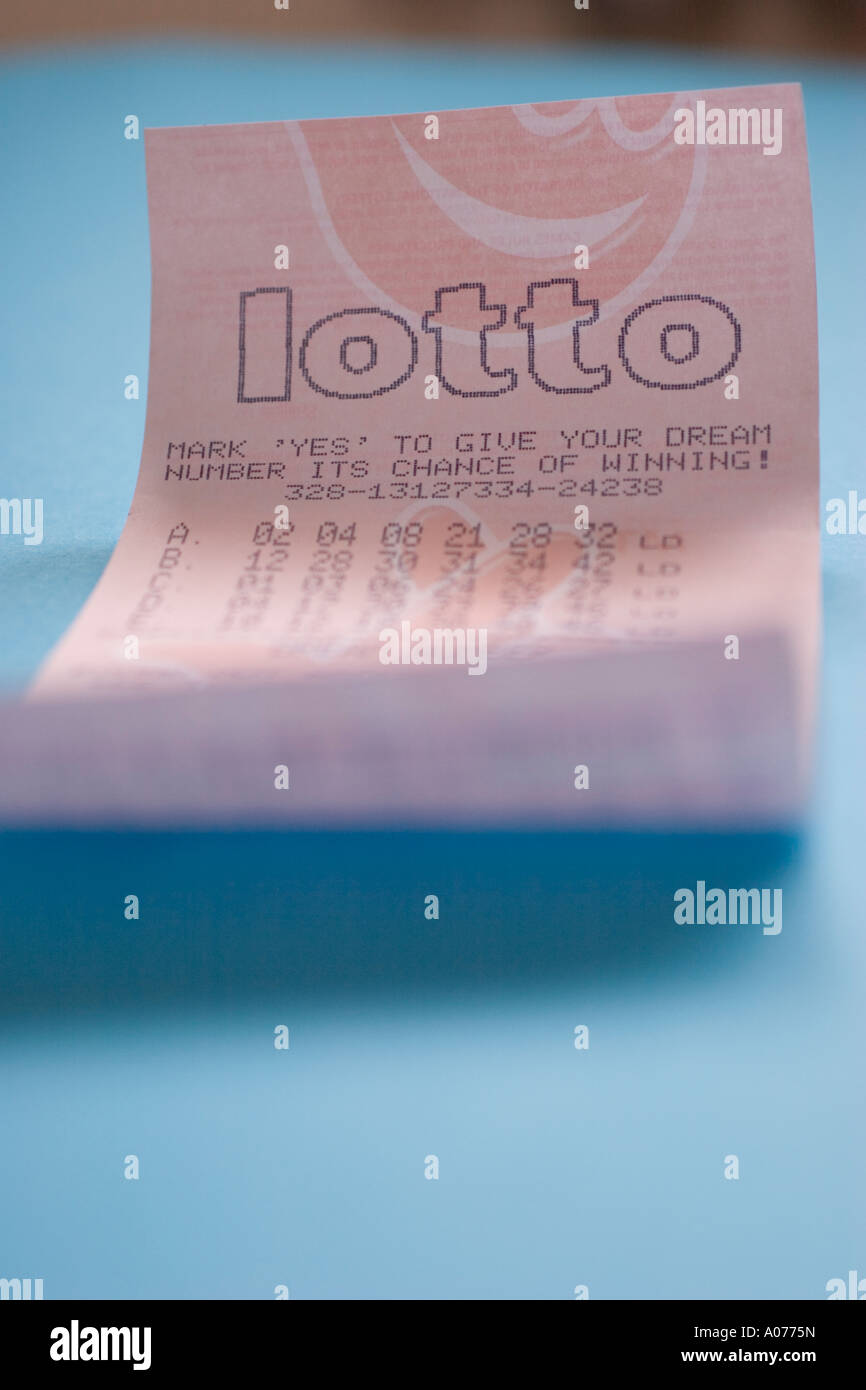 UK Lotto National Lottery ticket Stock Photo - Alamy