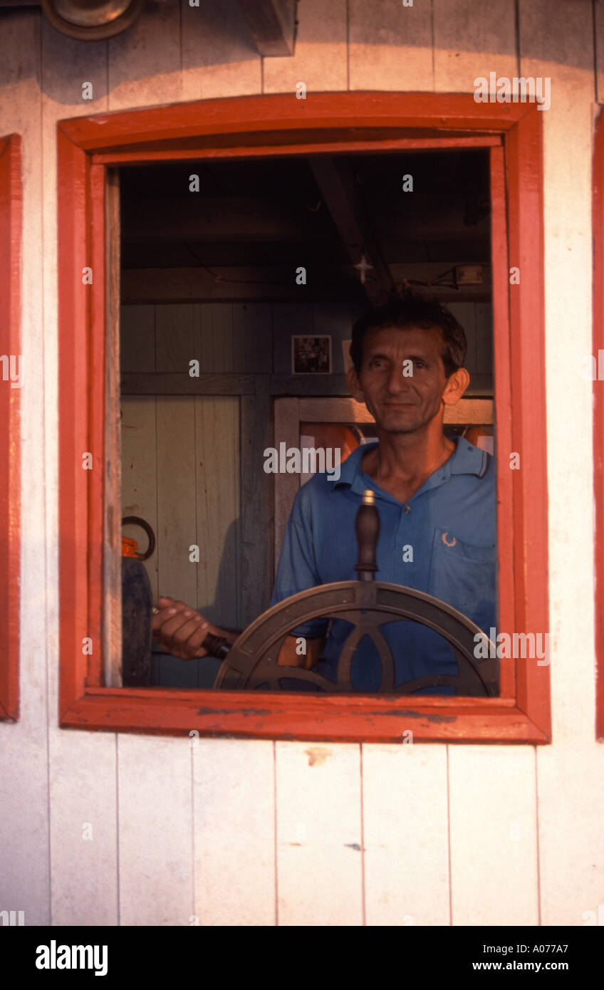 Riverboat Pilot Amazon Brazil Stock Photo - Alamy