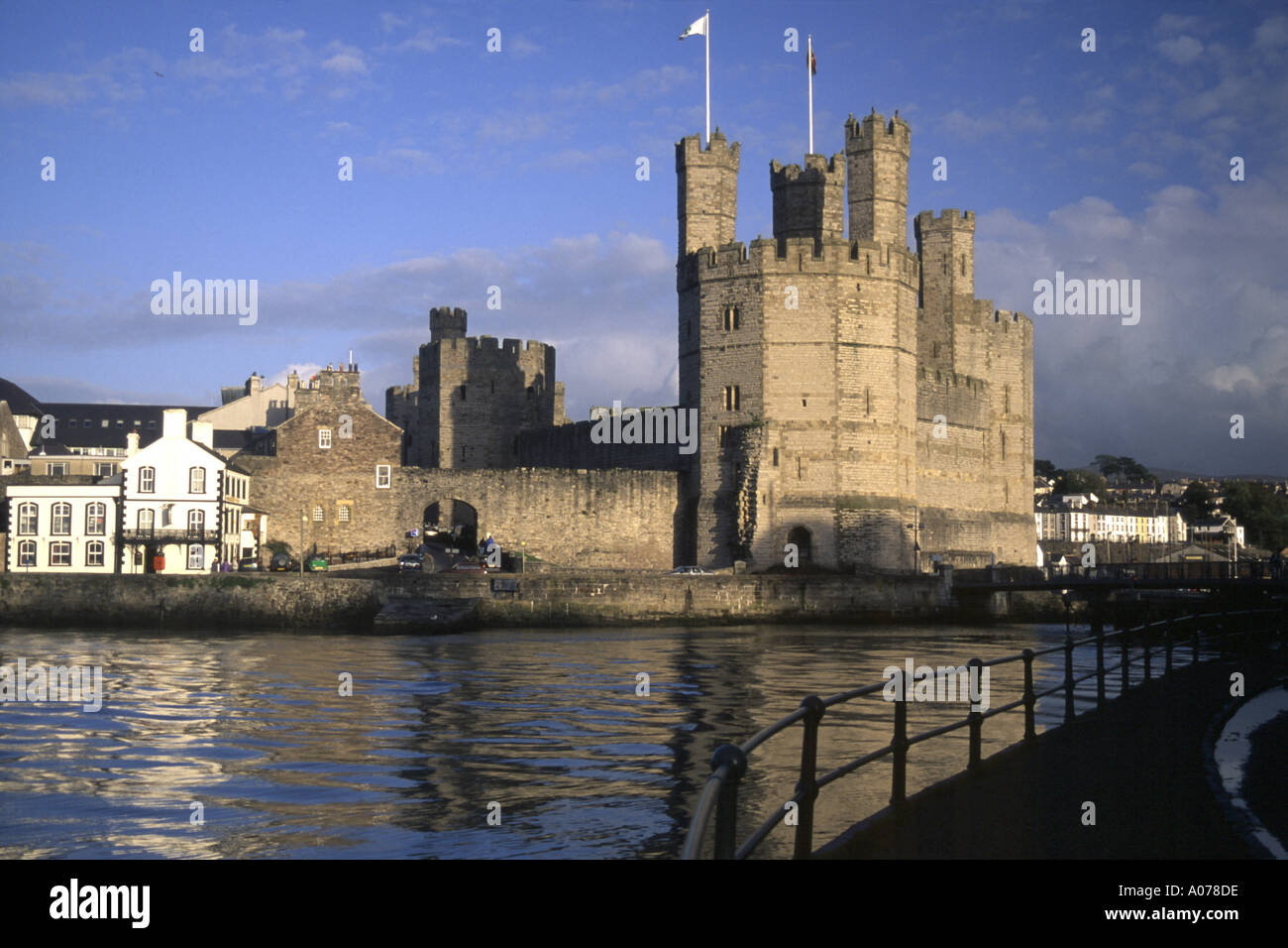 Caernarfon Welsh Medieval Castle North Wales UK United Kingdom Europe ...