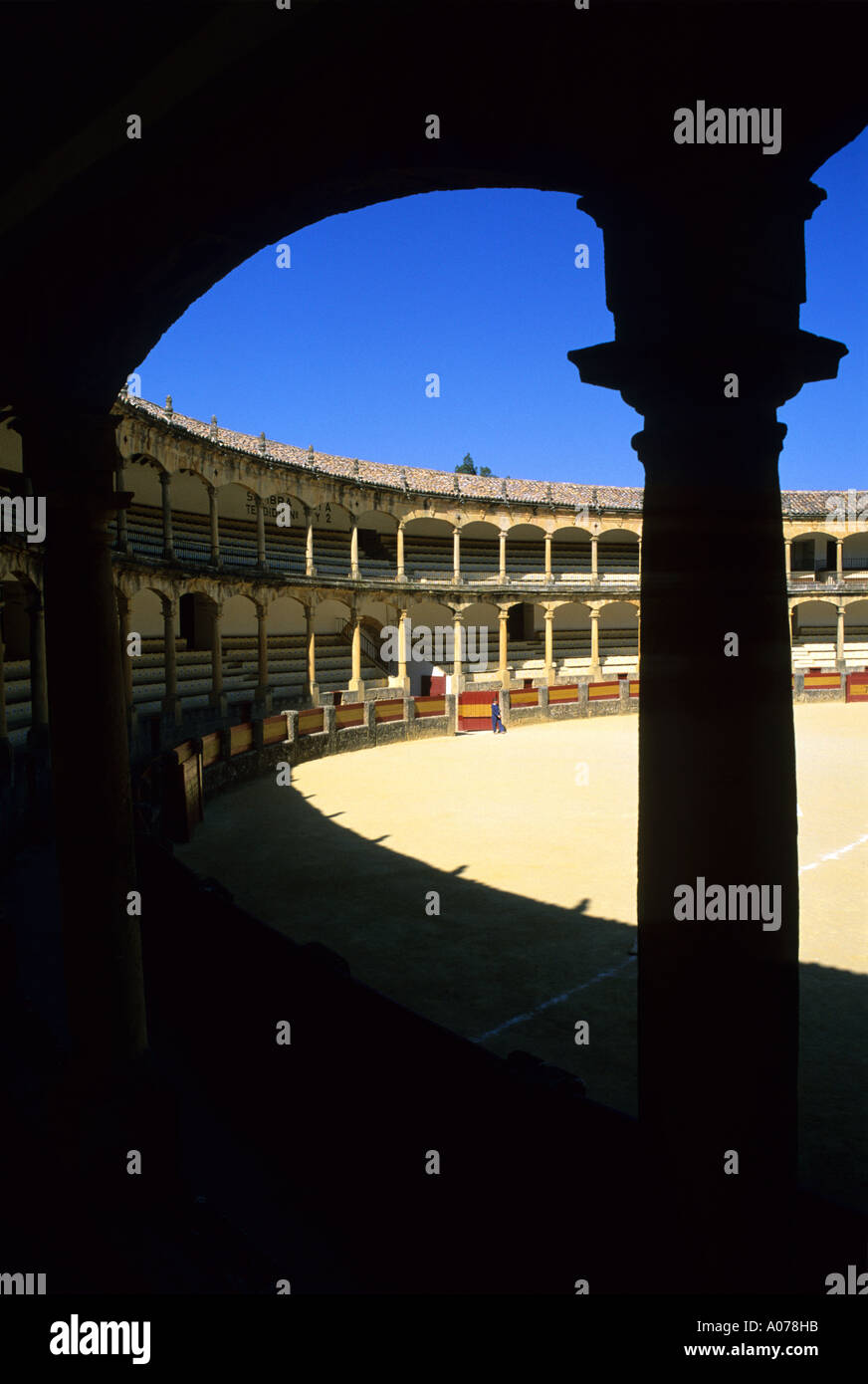 The bull ring in Ronda, Spain. Oldest bull fighting ring in the world ...