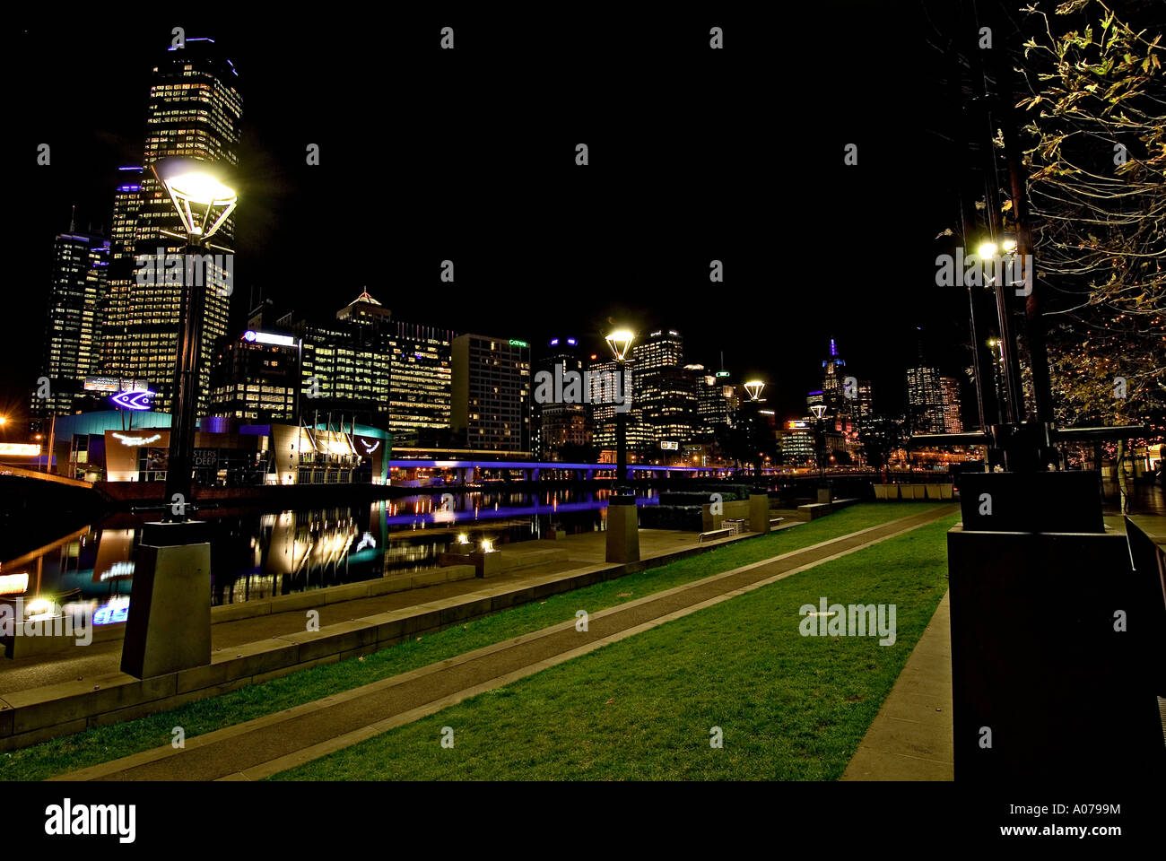 melbourne at night Stock Photo - Alamy