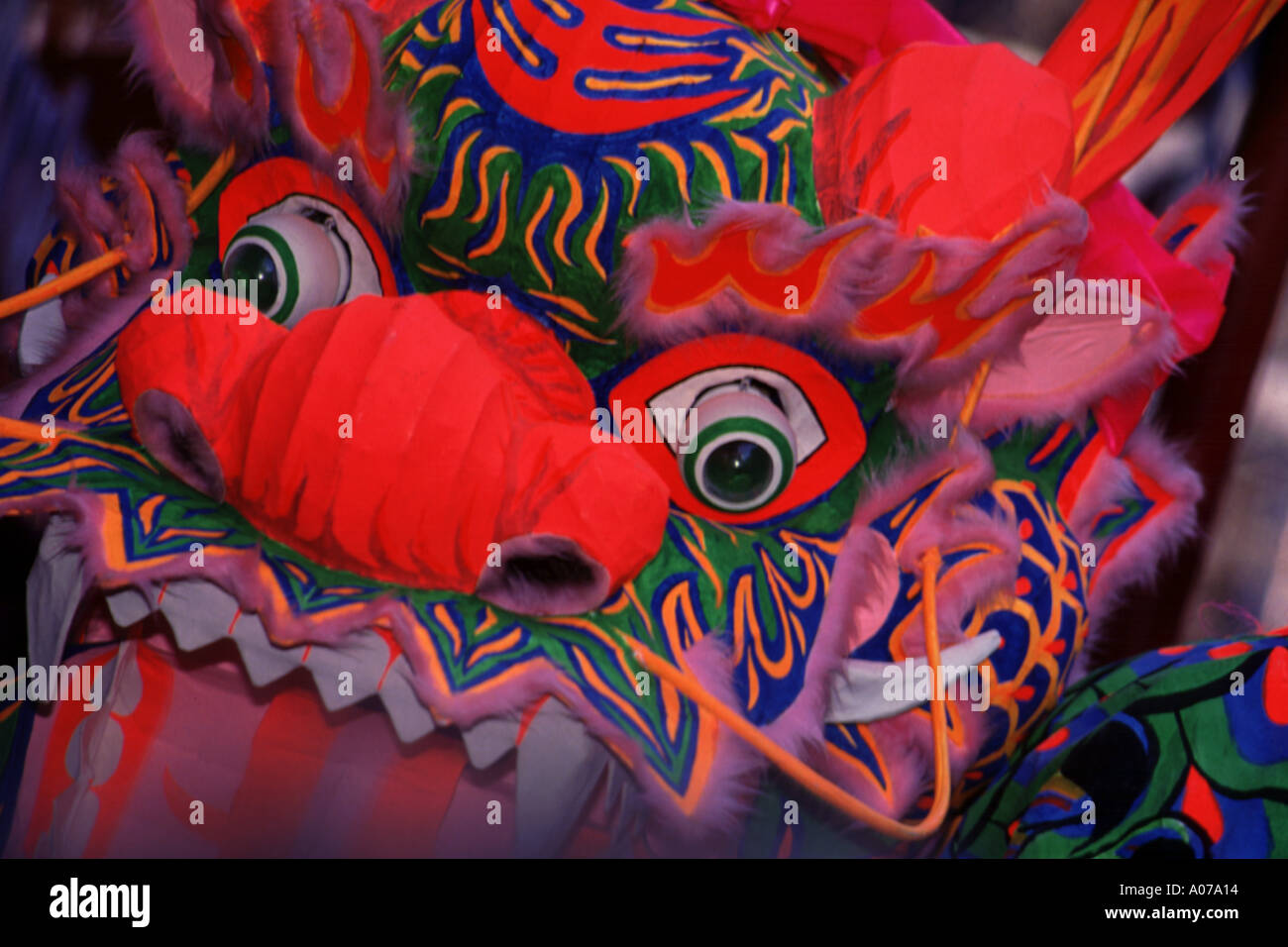 lion dancers mask Stock Photo - Alamy