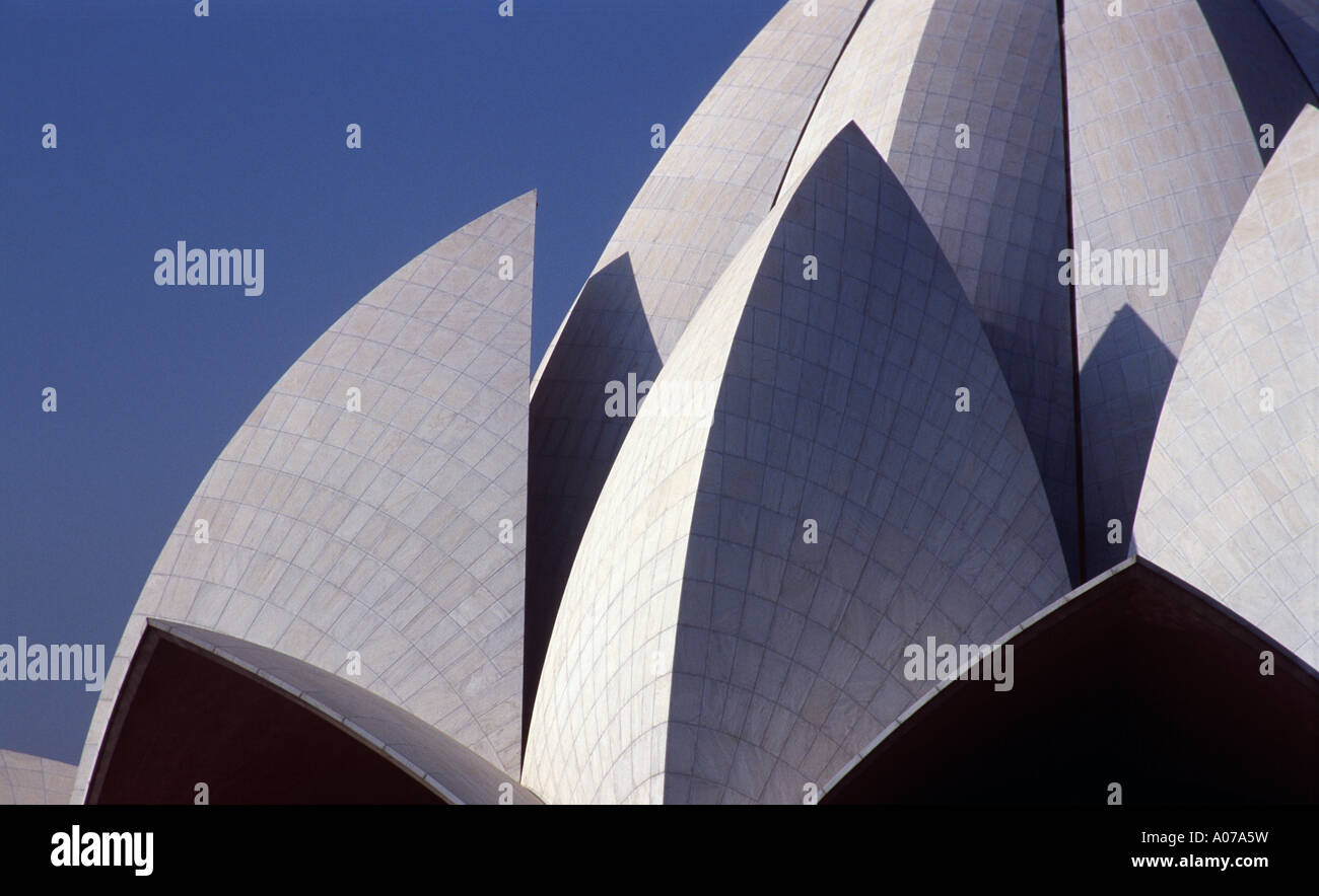 Bahai Lotus temple New Delhi India Stock Photo - Alamy