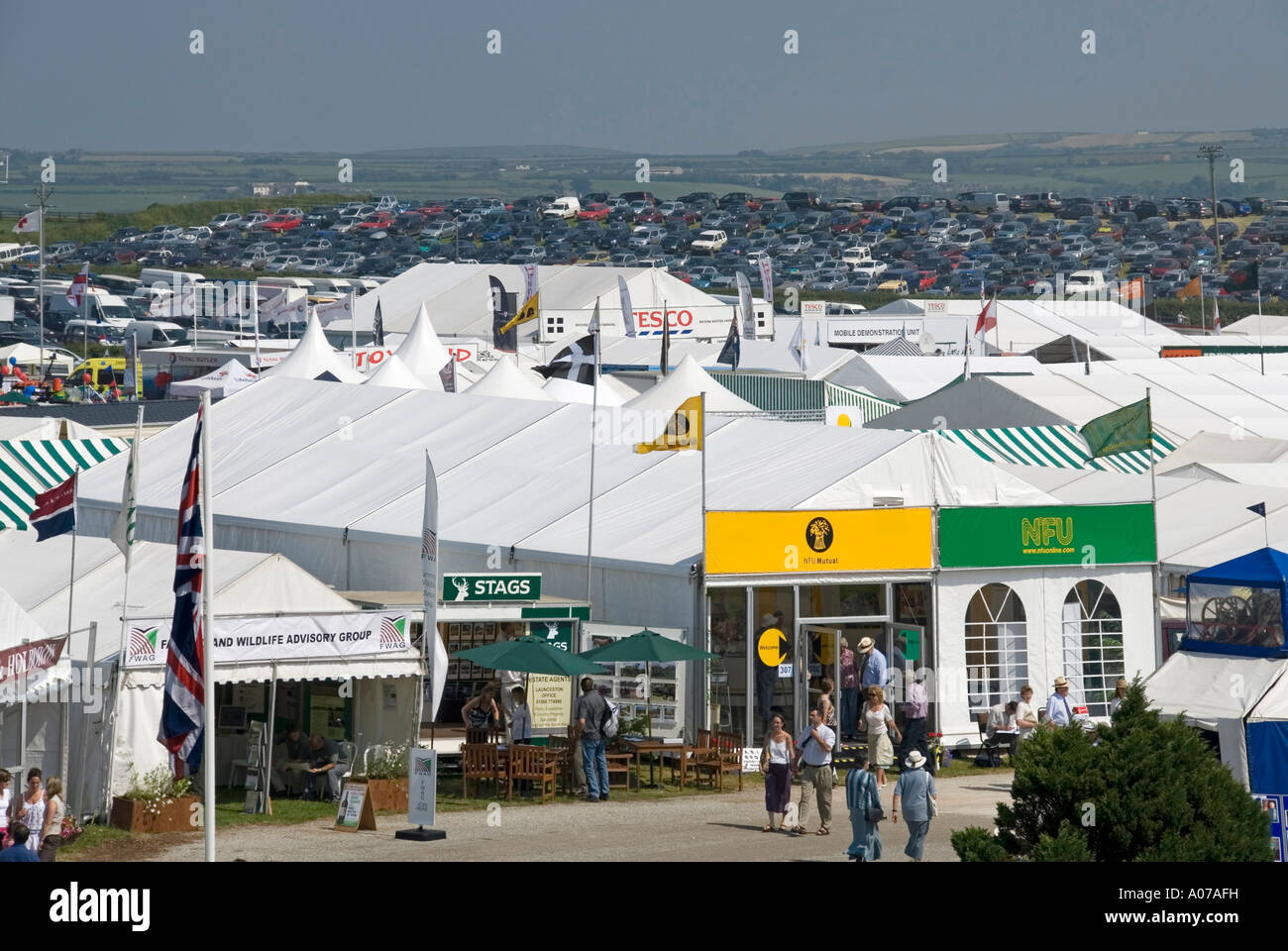Royal cornwall show aerial view hi-res stock photography and images - Alamy