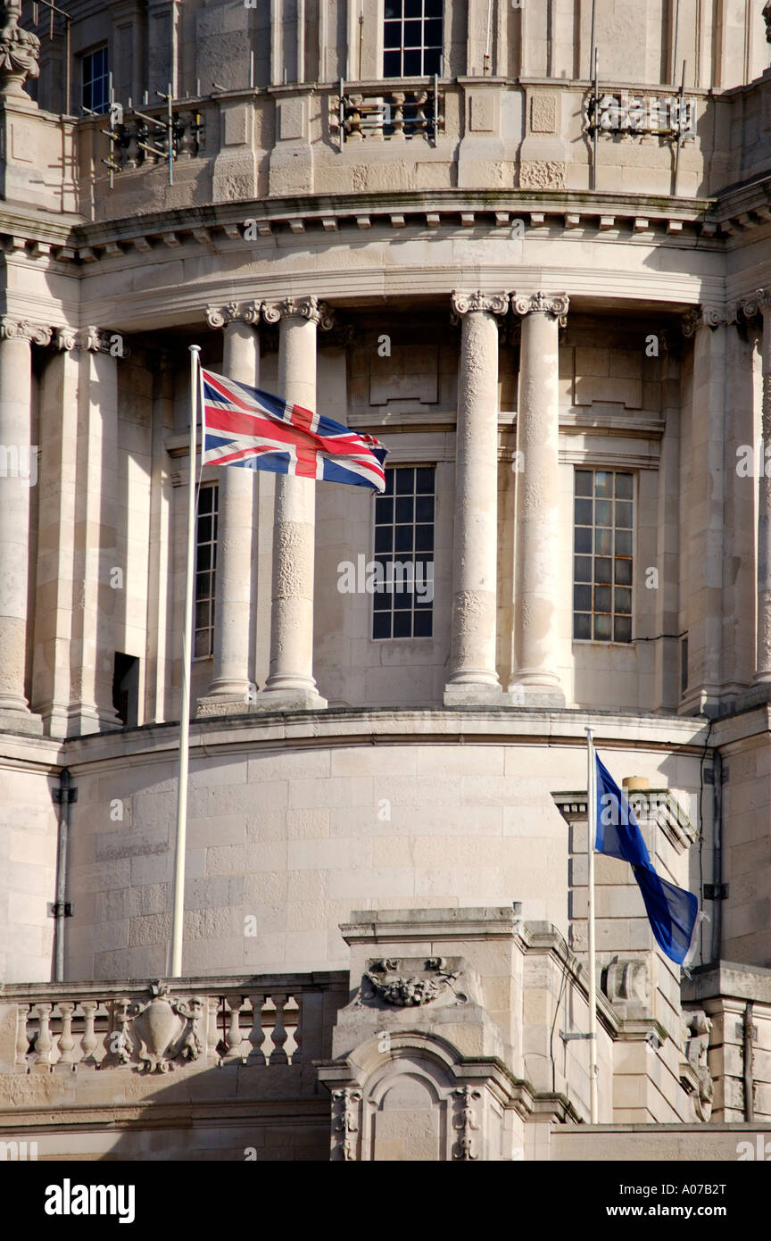 Union Jack flying outside the Port of Liverpool Building at Georges ...