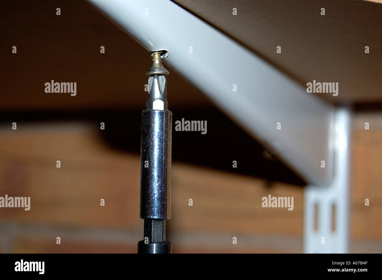 Cordless screwdriver in use Stock Photo - Alamy