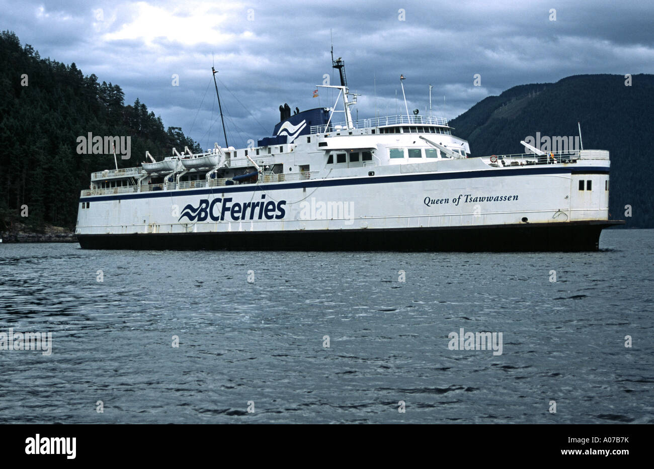 The BC Ferries vessel Queen of Tswassen at Saltery Bay in British ...