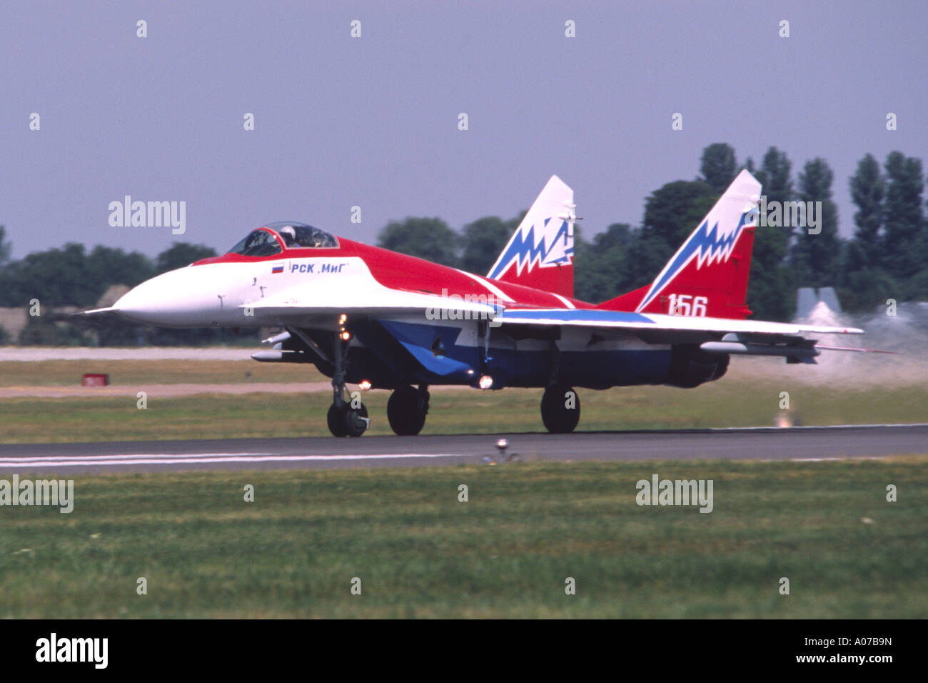 Mig-29M OVT Fulcrum vectored thrust demonstration aircraft displaying ...