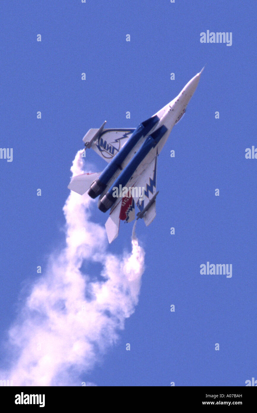 Mig-29M OVT Fulcrum vectored thrust demonstration aircraft displaying ...