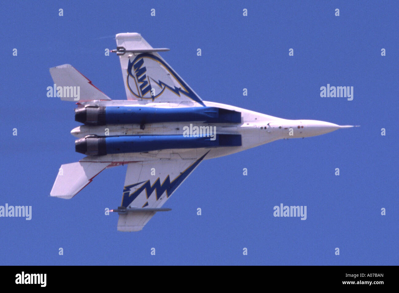 Mig-29M OVT Fulcrum vectored thrust demonstration aircraft displaying ...