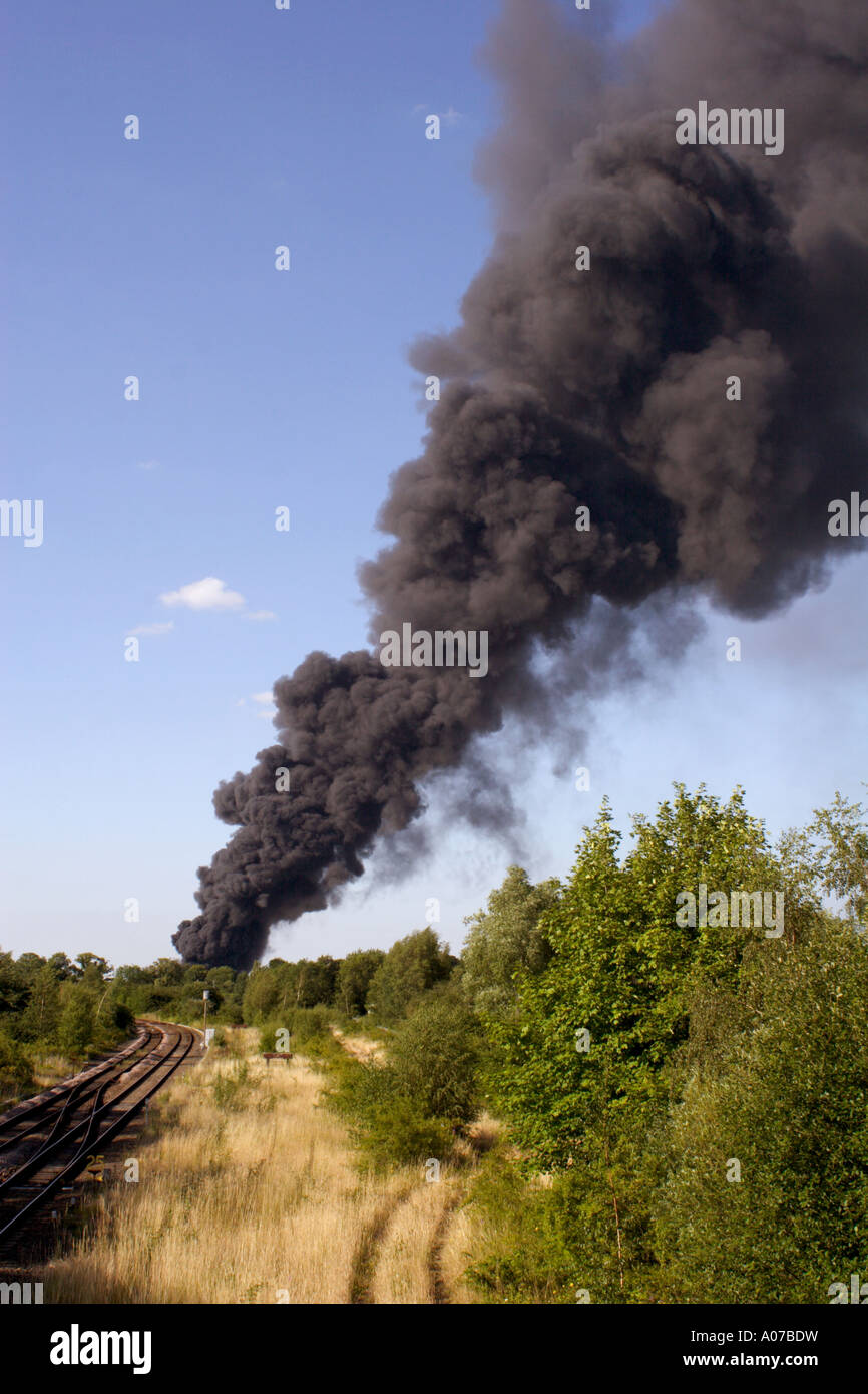 Logtek factory fire in Pinchbeck, UK Stock Photo - Alamy
