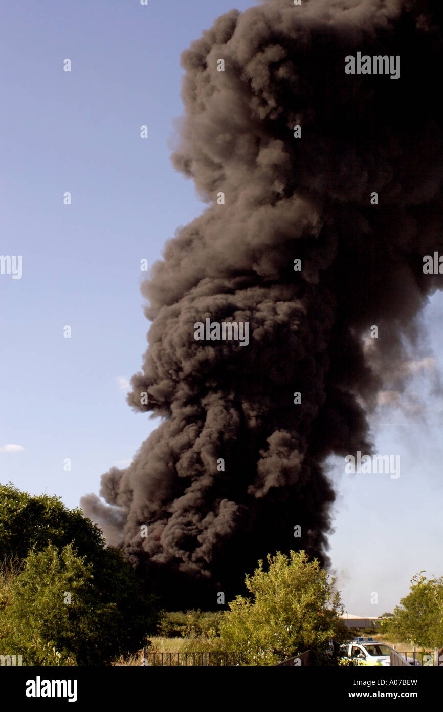 Logtek factory fire in Pinchbeck, UK Stock Photo - Alamy