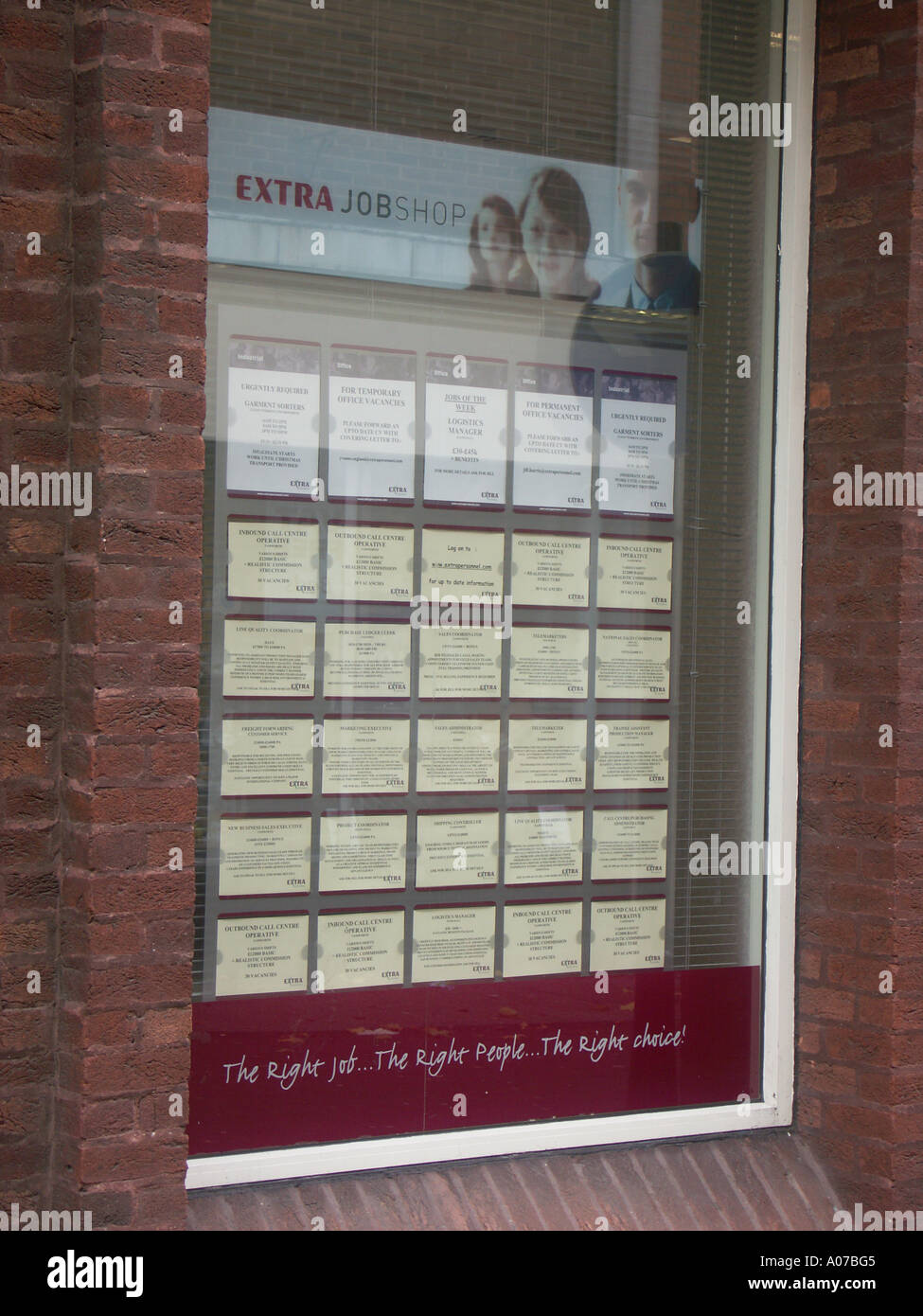 Job Recruitment Window 8 Stock Photo - Alamy